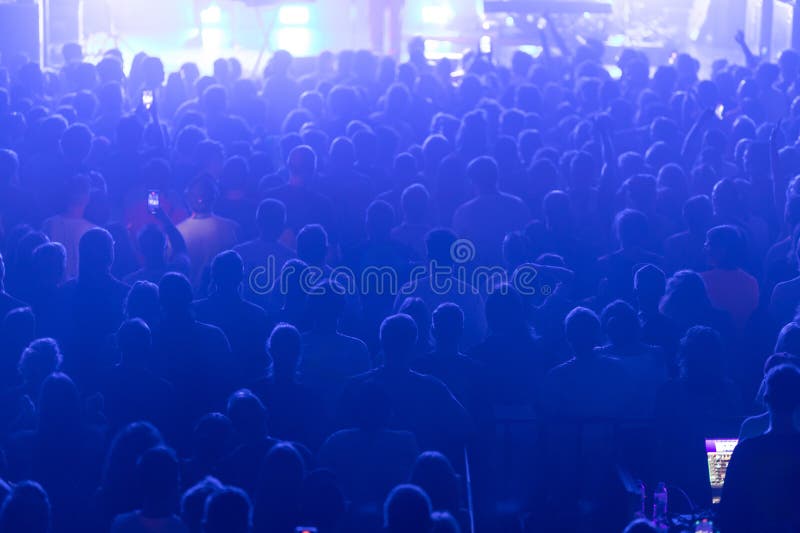 A Densely Packed Crowd at a Concert. Stock Photo - Image of festival ...