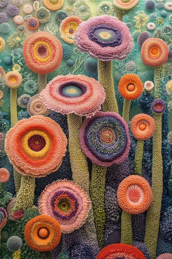 Densely Packed Patterns of Colorful Clustered Dots Represent Bacterial ...