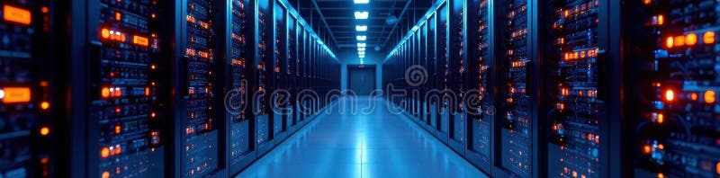Densely Packed Server Racks Countless Cables Server Room Web Rack Stock ...