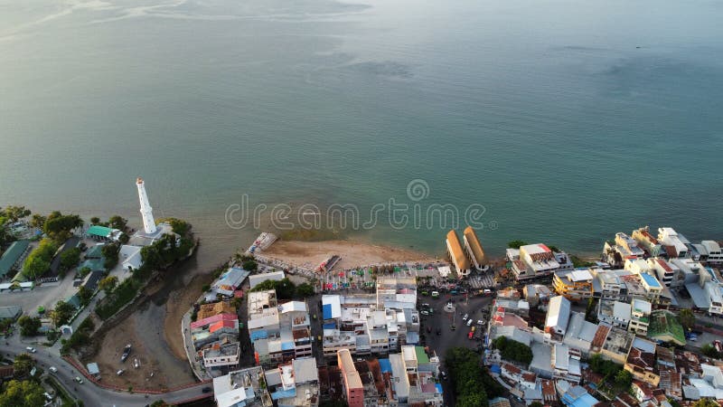 Densely Populated Area on the Outskirts of the Beach Stock Image ...