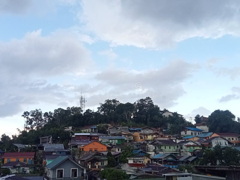 Densely Populated Settlements in Small Towns. Stock Photo - Image of ...