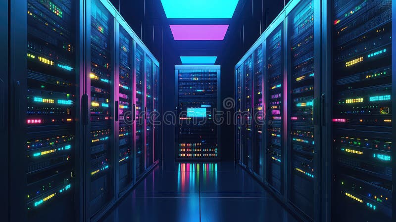 Density Emerging Server Rack Stock Illustration - Illustration of ...