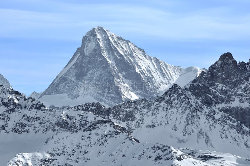 The Dent Blanche stock image. Image of alpine, white - 12996291