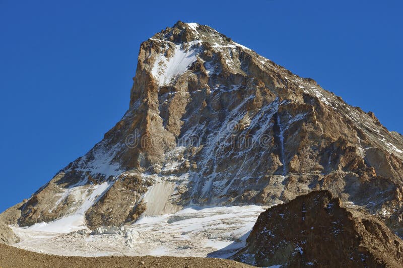 Dent Blanche stock image. Image of swiss, mountain, rock - 21475717