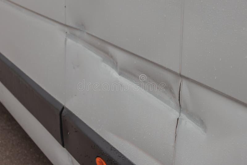 Car with Minor Dent and Scratch Due To Accident Stock Photo - Image of ...