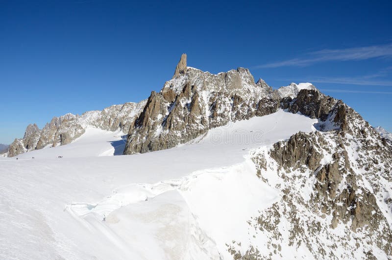 Dent Du Geant, Macizo De Mont Blanc, Italia Imagen de archivo - Imagen ...