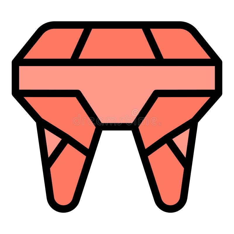 Dent Stone Icon Vector Flat Stock Illustration - Illustration of ring ...