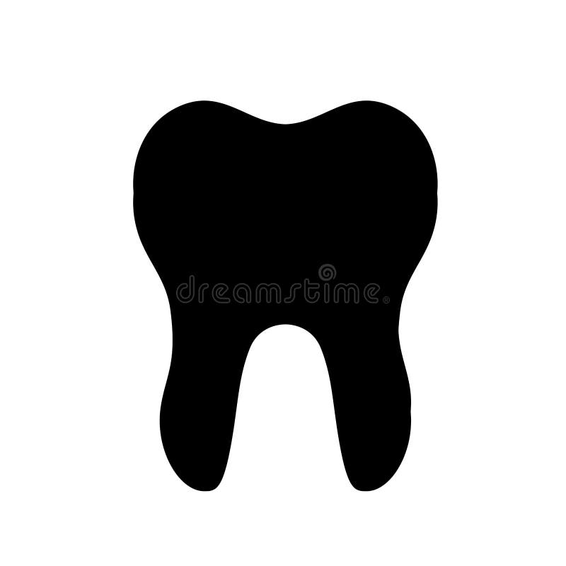 Tooth, Dental Vector Illustration. Dental Icon, Black Tooth Vector ...
