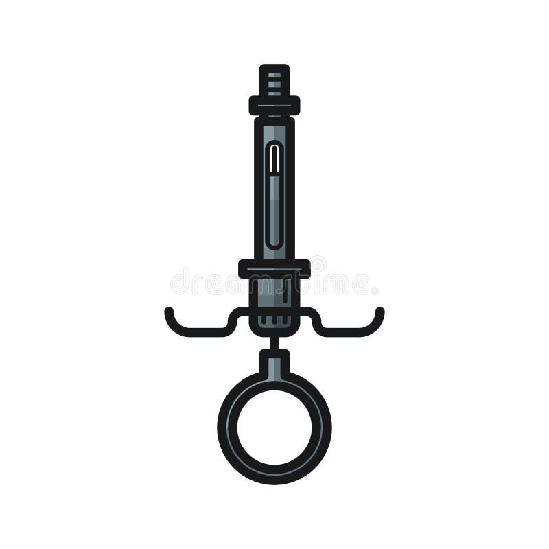 Dental Aspirating Syringe. Vector Illustration Decorative Design Stock ...
