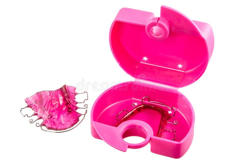 Dental Braces and a Plastic Box Stock Photo - Image of equipment ...