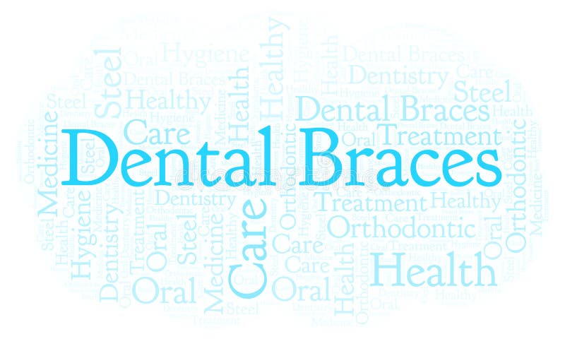 Dental Braces word cloud. stock illustration. Illustration of card ...