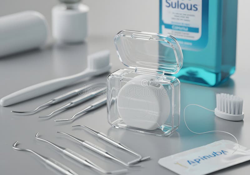 Dental Care Kit Equipment Set Stock Illustration - Illustration of ...