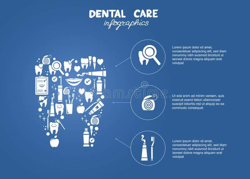 Dental and Teeth Care Infographics Stock Vector - Illustration of ...