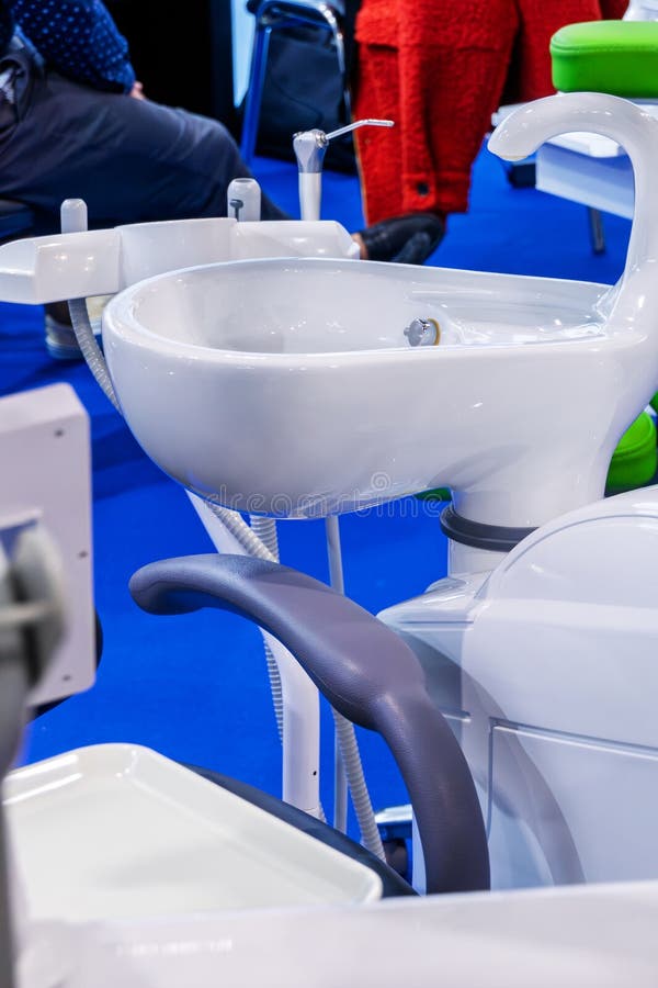 Dental Chair with Spittoon for Patients Stock Photo - Image of ...