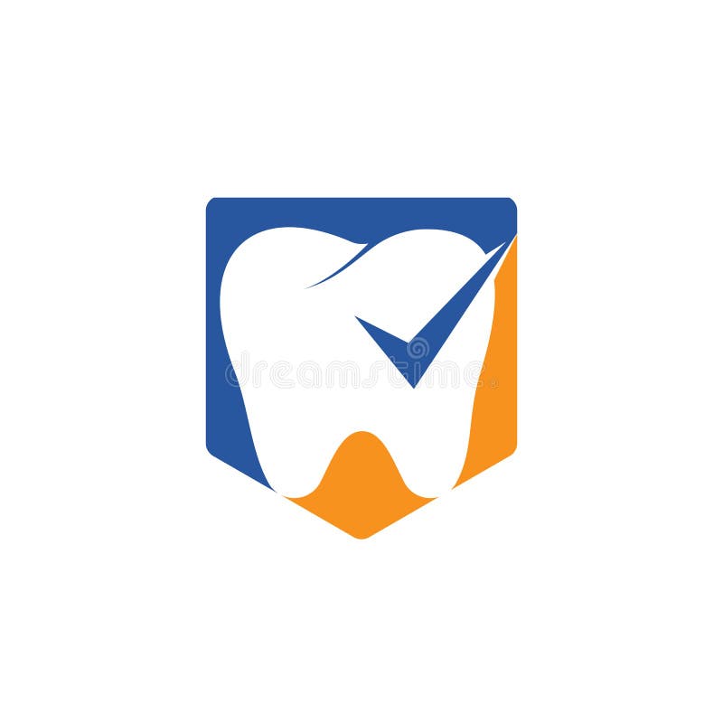 Dental Check Vector Logo Design Template. Stock Vector - Illustration ...