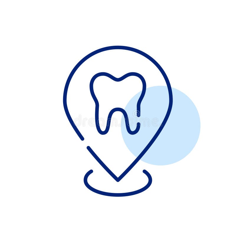 Dental Clinic Location. Map Pointer with Tooth on it. Pixel Perfect ...