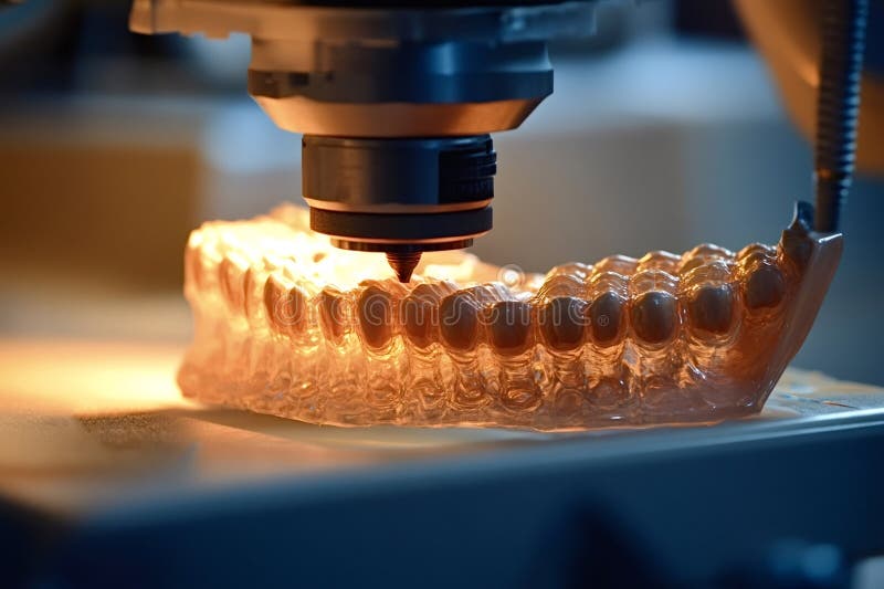 Dental 3d Printer Creating a Model of Teeth for Modern Dentistry Stock ...