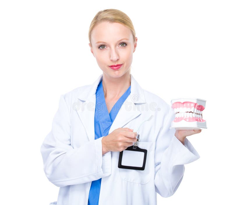 Dental Doctor Treating a Male Patient in Hospital. Stock Image - Image ...
