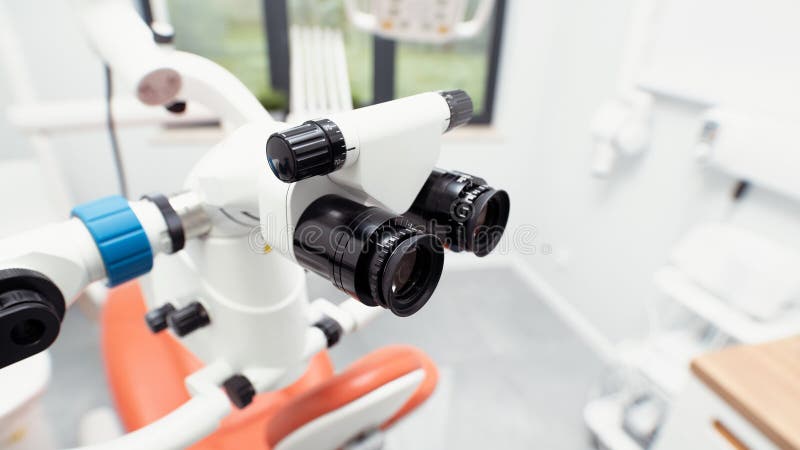 Dental Endodontic Binocular Microscope Stock Photo - Image of equipment ...