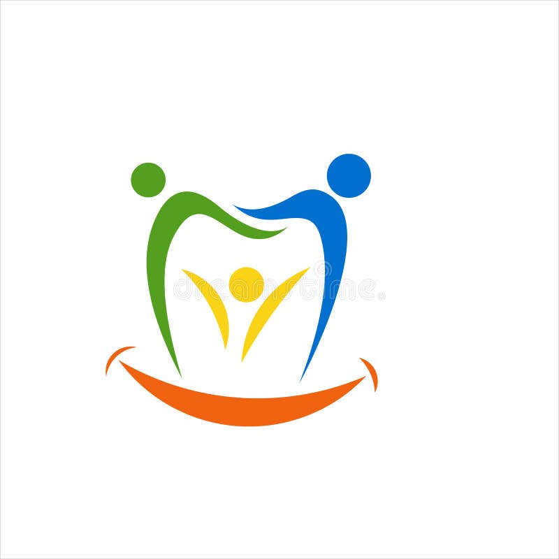 Dental Family Vector Logo Graphic Modern Stock Vector - Illustration of ...