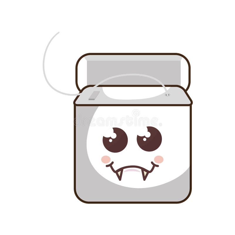 Dental Floss Character Icon Stock Illustration - Illustration of ...