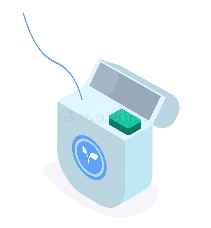 Dental Floss - Dental Concept on Transparent Background, Flat Design ...
