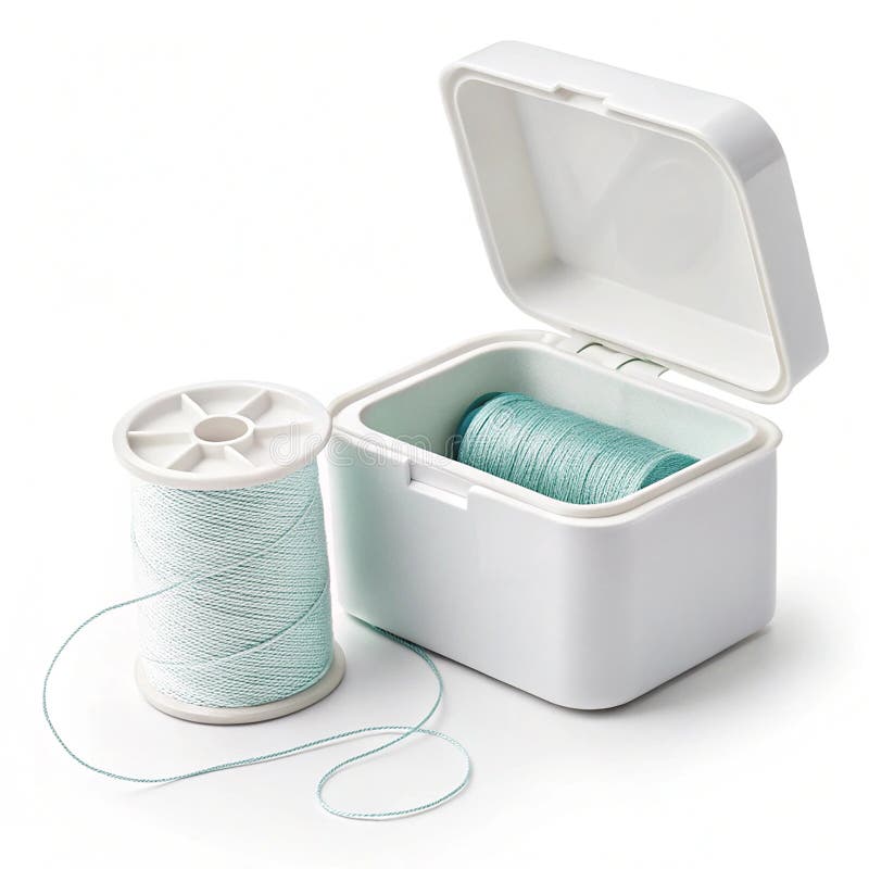 Dental Floss Container with Thread Visible Stock Illustration ...