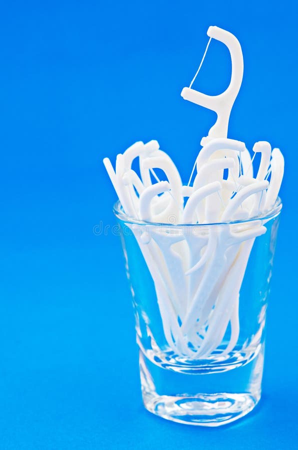 Dental Floss toothpick. stock photo. Image of blue, tool - 74033526