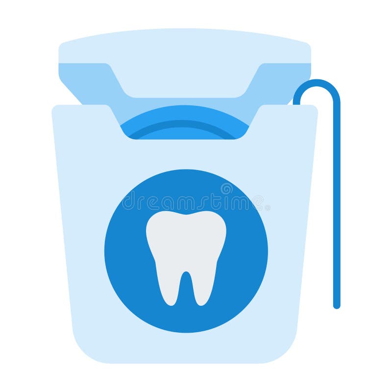 Dental Floss Vector Icon Flat Isolated Stock Vector - Illustration of ...