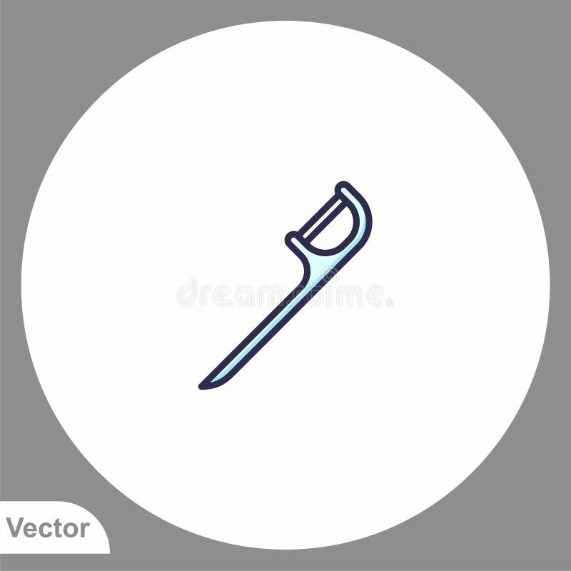 Dental Floss Vector Icon Sign Symbol Stock Vector - Illustration of ...