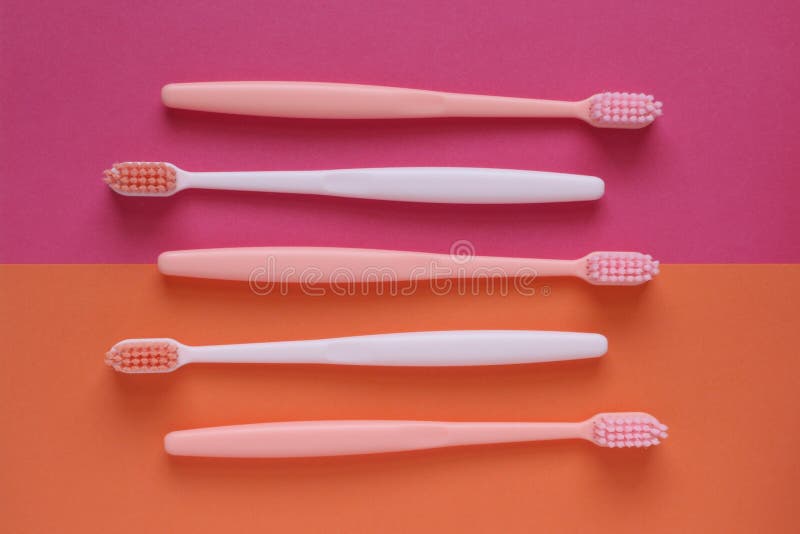 Dental Health in the Pink of Things Stock Photo - Image of bathroom ...