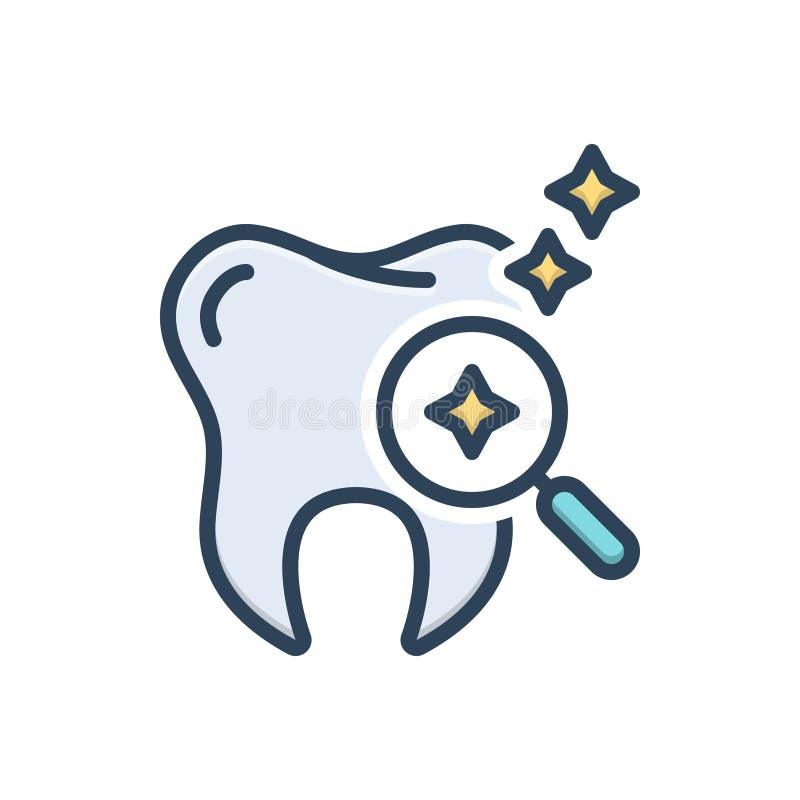 Color Illustration Icon for Dental, Teeth and Treatment Stock Vector ...