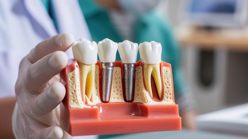 The Dental Implant Model.AI Generated Image Stock Image - Image of ...