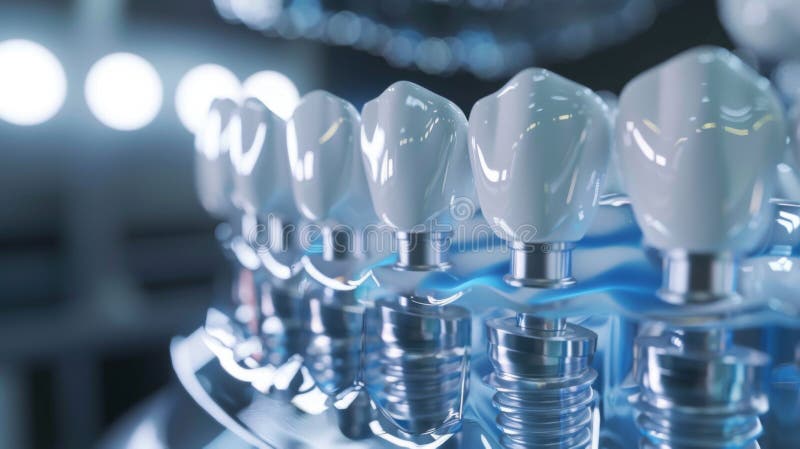 Dental Implant Model Showing the Installation Process of a Dental ...