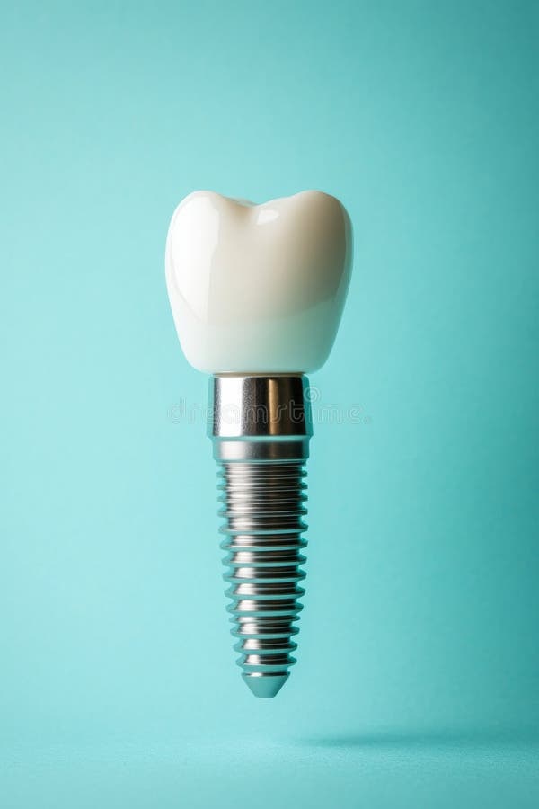 A Dental Implant is Prominently Featured, Highlighting Its Structure ...