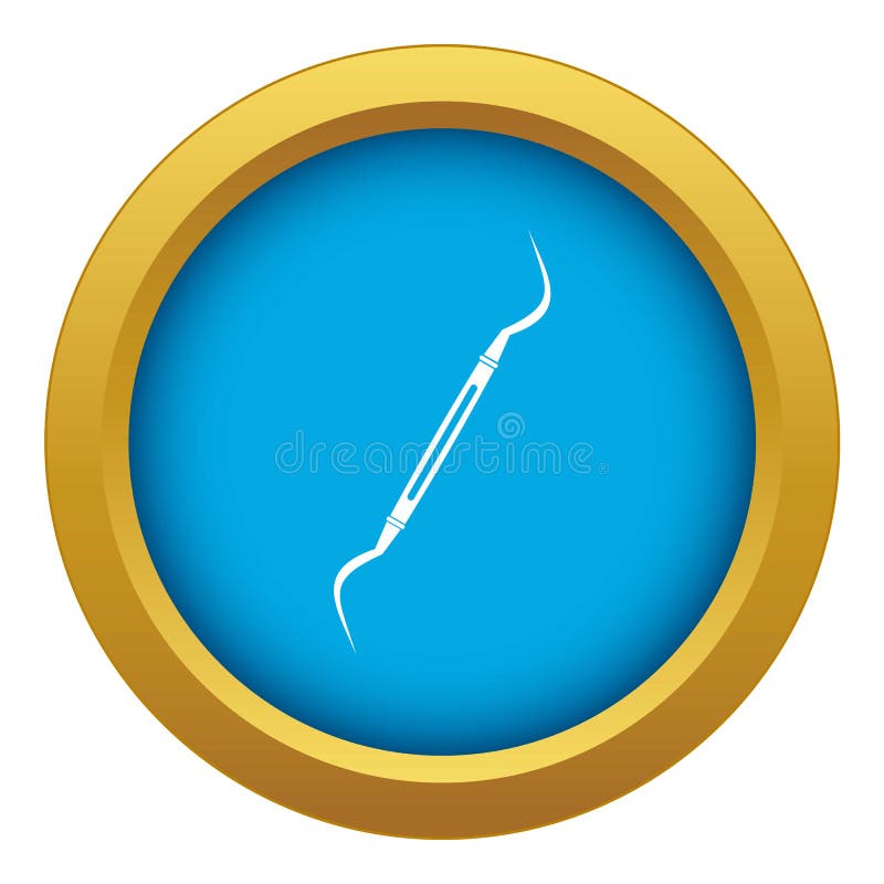 Dental Instrument, Probe Icon Blue Vector Isolated Stock Vector ...