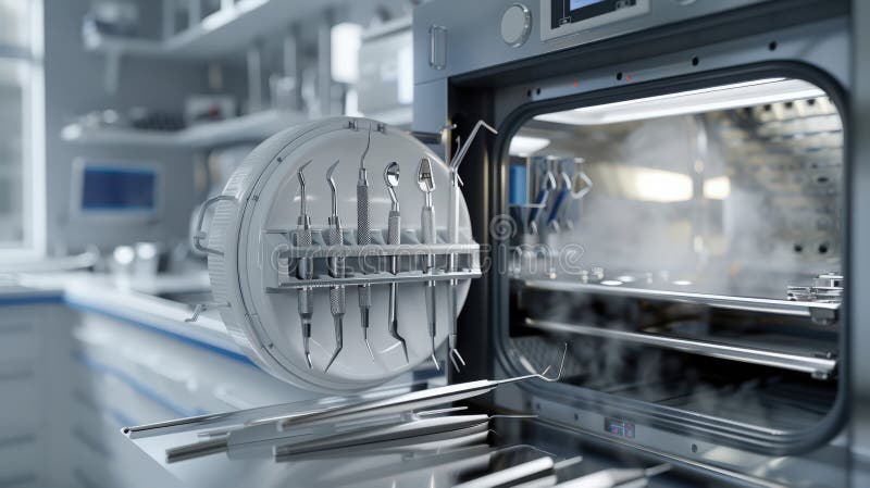 Dental Instruments in Advanced Sterilization Process Stock Image ...