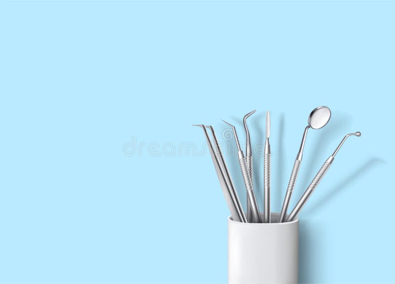 Dentist Tools at Transparent Background Stock Vector - Illustration of ...