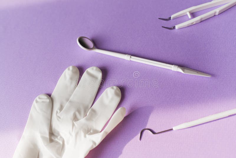 Dental Instruments on Colorful Background Stock Photo - Image of ...
