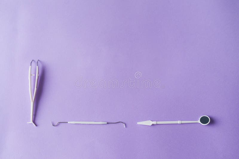 Dental Instruments on Colorful Background with Copy Space Stock Image ...