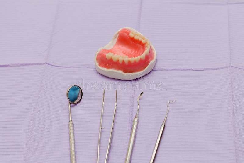 Dental instruments stock image. Image of care, freehand - 66290121