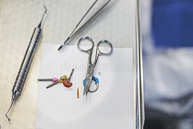 Dental Instruments for Filling and Treating Teeth Stock Photo - Image ...