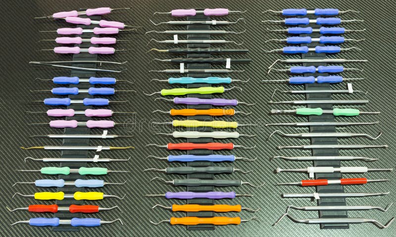 Dental Instruments for Stomatology Practice Stock Photo - Image of ...