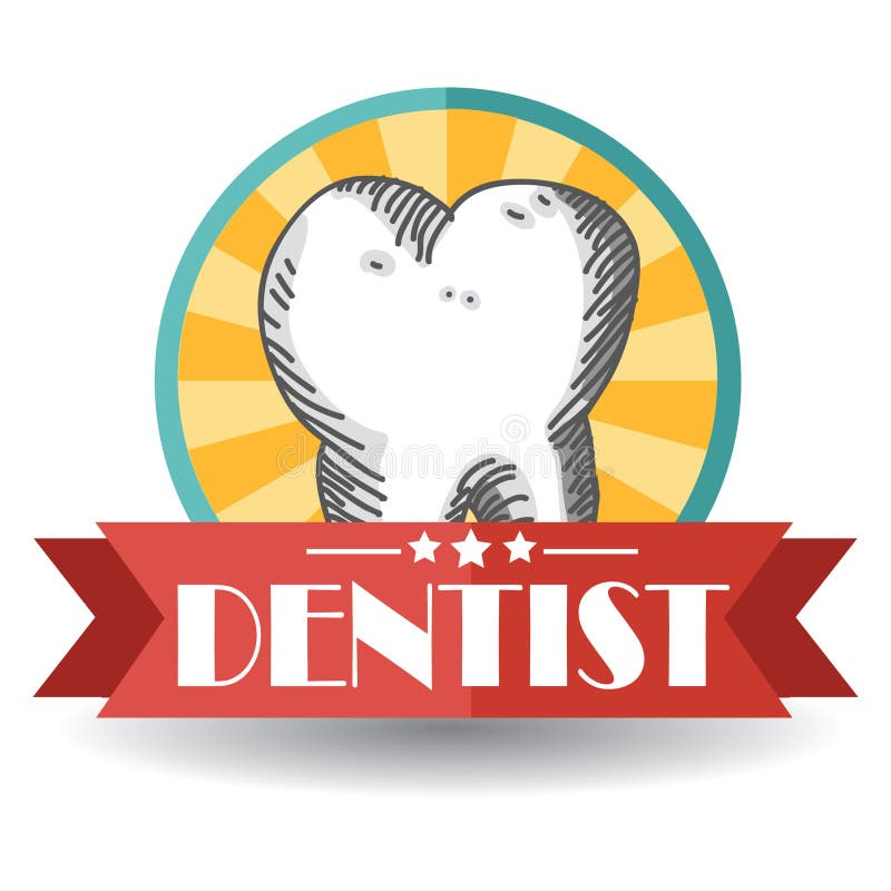 Dental Label. Vector Illustration Decorative Design Stock Vector ...