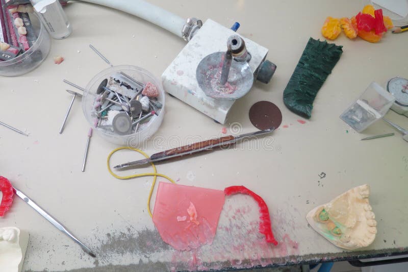 Dental Laboratory Equipment and Processing Stock Image - Image of ...