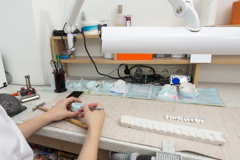 Dental laboratory stock image. Image of closeup, ceramic - 85884317