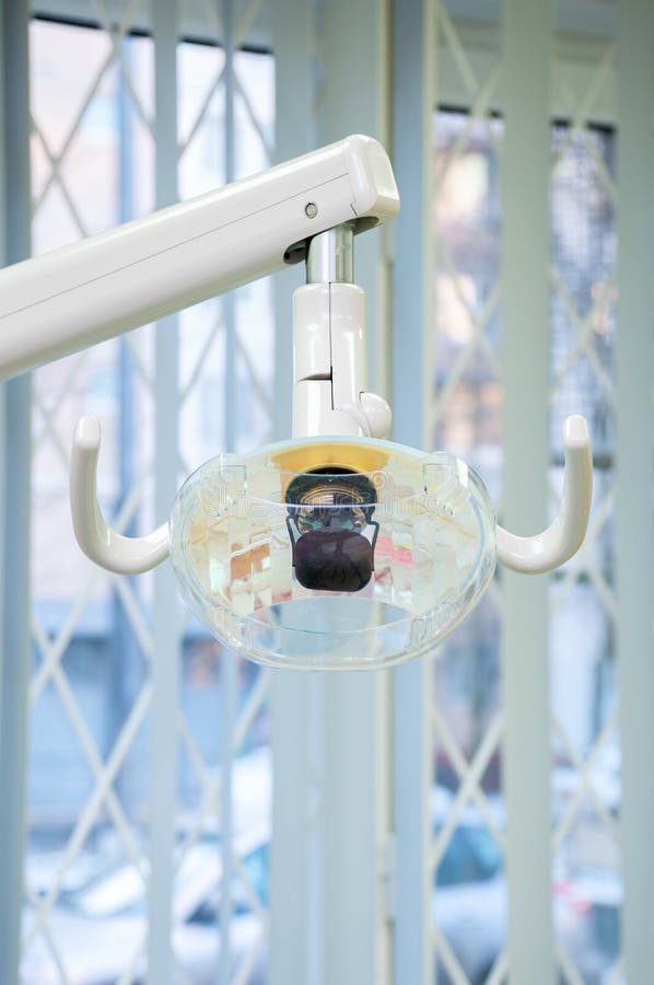 Dental Lamp in the Interior of a Modern Dental Clinic Stock Photo ...