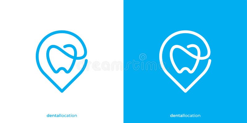 Simple Dental Location Logo. Teeth and Location Pin Map Point Icon ...
