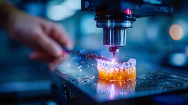 Dental Machine Uses Laser Technology To Shape a Transparent Teeth Model ...