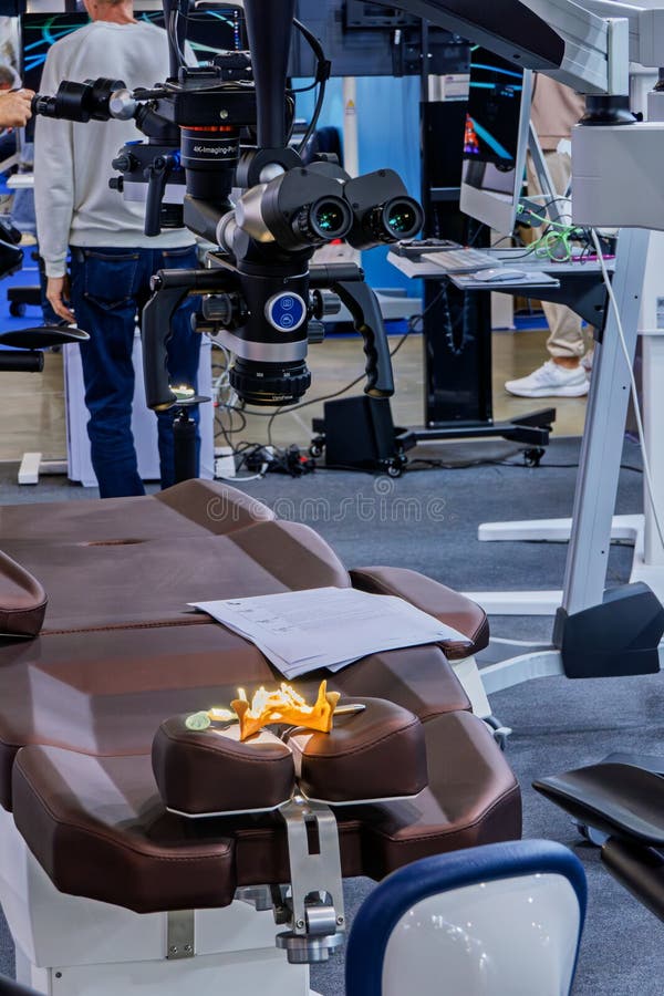 A Dental Microscope is Aimed at a Cast of a Jaw Stock Image - Image of ...